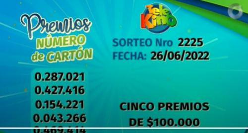 Telekino 2225 Y ‘quini 6′ 2970 Lotería Santa Fe Resultados De Hoy